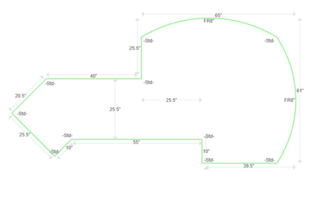 Another countertop drawing that pushes CounterGo limits - Moraware
